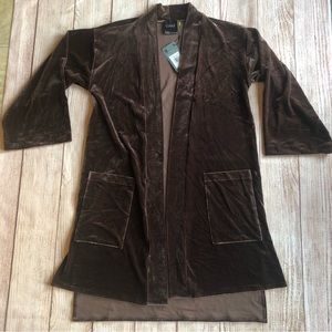 Lysse | Sweaters | Lysse Womens Long Velvet Cardigan Size S Chocolate ...